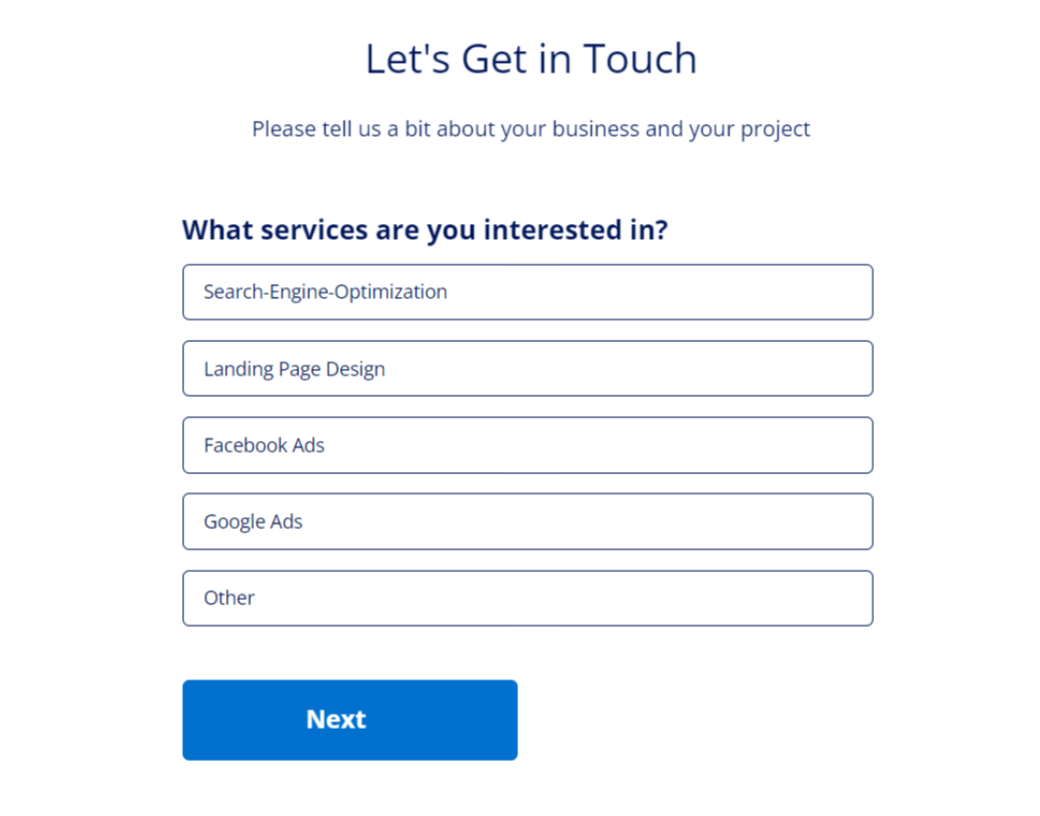 Best Forms for Marketing/Digital Agencies - LeadGen Form Templates