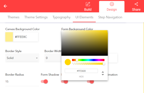 How can I change the form background color? - LeadGen App