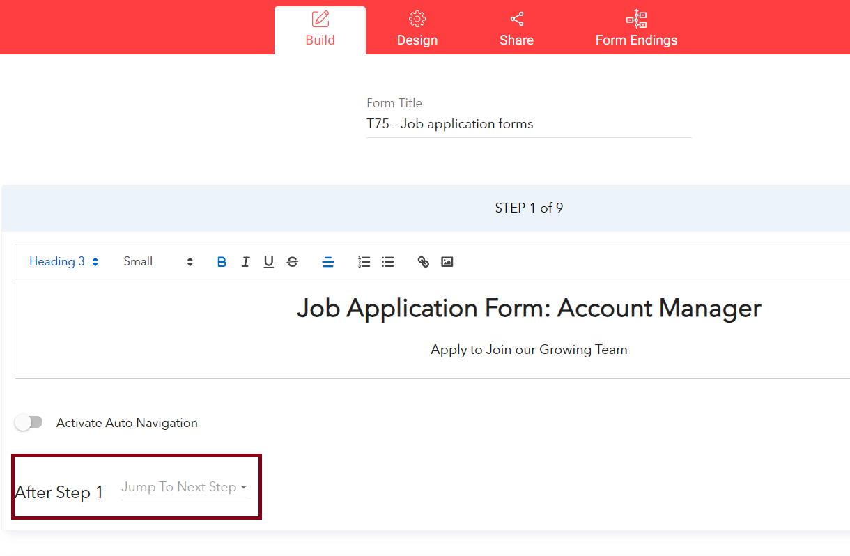 How to create conditional logic forms? - LeadGen App